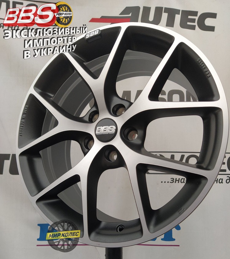 Оригінальні Німецькі Диски BBS SR volcano-grey diamondcut R17 W7.5 PCD 5x108 ET45 (ЦО) DIA70 мм ...